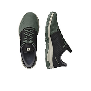 Salomon Outbound Prism Hiking Shoes for Men Climbing, Black/Castor Gray/Rainy Day, 12