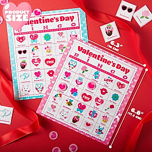JOYIN 36 Players Valentines Day Bingo Cards (5x5) for Kids School Classroom Exchange Gift Rewards, Valentine’s Fun Party Games, Indoor Family Activities