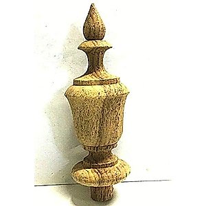 Sittikatechai 1Pc Unfinished Wooden finials for Clock Home Office Furniture Decor