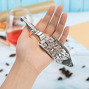 Absinthe Spoons for Absinthe Set ORNOOU 3 Pieces of Stainless Steel Wormwood Cocktail Bar Glass Cup Drinking Filter Vintage