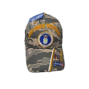 K's Novelties US Air Force Veteran V Camouflage Camo Digital Embroidered Cap Hat CAP593BC