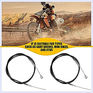 SOFO 71 Inch for Manco Go Kart Parts - Go Kart Throttle Cable GoKart Throttle Cable Kit for Predator 212 cc Engine GX160-200 Go Cart Throttle Cable Kit Go Kart Throttle Cable Kit ASW Kart Accelerator