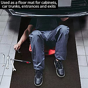 Large 61 * 39inch - Oil Absorbent Garage Floor Mat and Mechanic Pad - Protects Floor from Spills, Drips, Splashes and Stains | Washable, Cut to Size, Non Slip and Waterproof Backing Layer