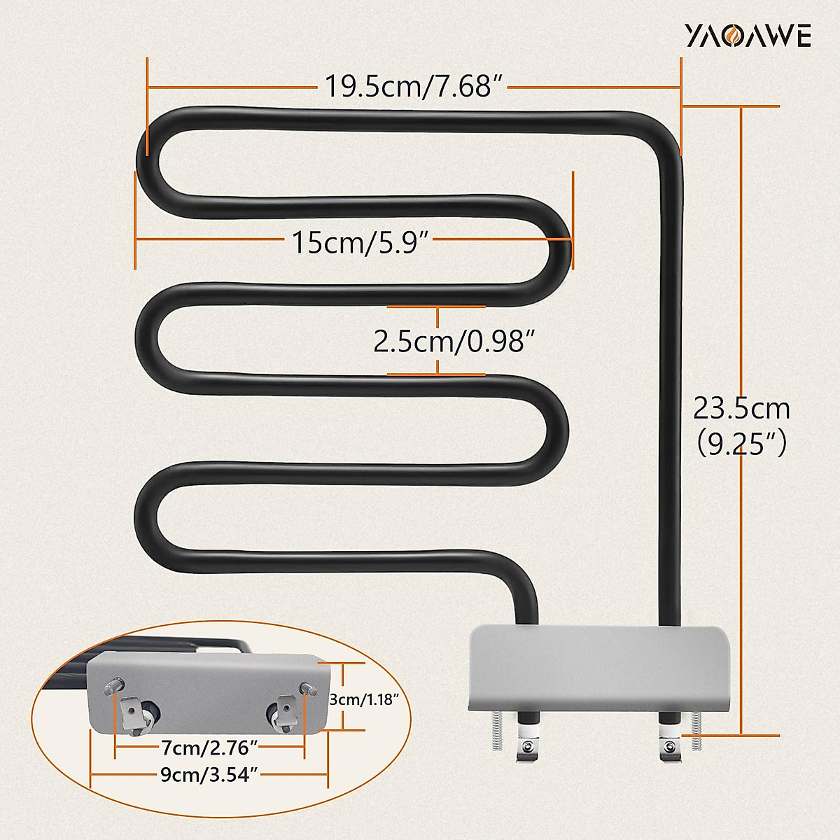 Replacement Part 9907120011 for Masterbuilt Electric Smoker Element, 800 Watt Element Kit Compatible with Masterbuilt 30-Inch Digital Electric Smoker