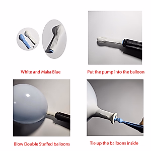 130pcs Dusty Blue Balloons Garland Kit, Fog Blue Royal Blue Pastel Blue Sand White Metallic Gold latex Balloons for Boy Baby Shower Bridal Shower Wedding Anniversary Birthday Party