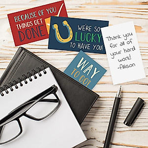 Workplace Appreciation Encouragement Cards / 50 Motivational Kindness Cards / 25 Gratitude Quote Designs For Employees/Small 2" x 3.5" Business Card Size
