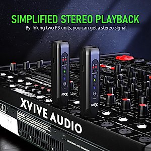 Xvive P3D Wireless XLR Bluetooth Receiver Bluetooth for Mixer, Active PA Systems,DJ Systems (P3D Stereo XLR)