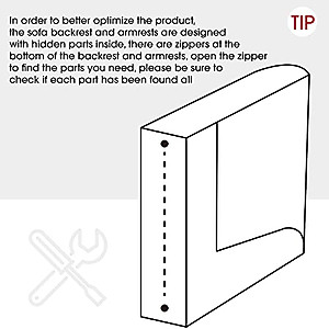 FIQHOME 7-Seat Reversible Chaise, L Shaped Ottoman, Living Room, Modular Sectional Fabric Sofa Corner Couch Set with 3 Pillows, Black