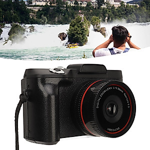 Digital Camera, 1080P 16MP HD Flip 2.4in TFT Screen 1/4 Thread Hole Video Camera 16X Digital Zoom Self Timer Smile Shoot Motion Detection Vlogging Camera for Travel, Weddings