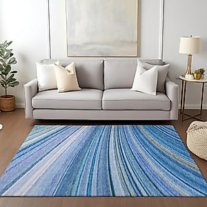 Addison Rugs Chantille ACN585 Blue 9' x 12' Indoor Outdoor Area Rug, Easy Clean, Machine Washable, Non Shedding, Bedroom, Living Room, Dining Room, Kitchen, Patio Rug