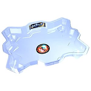 17Tek Bey Stadium Battle Arena Training Ground for Beyblade Battling Game (Transparent with Light)