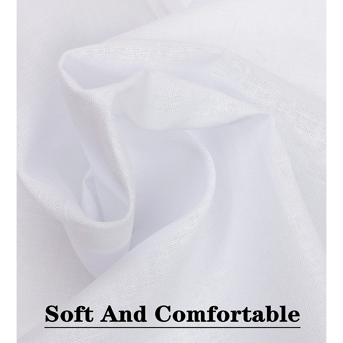 Men's Handkerchiefs 100% Soft Cotton White Hankie Hankerchieves