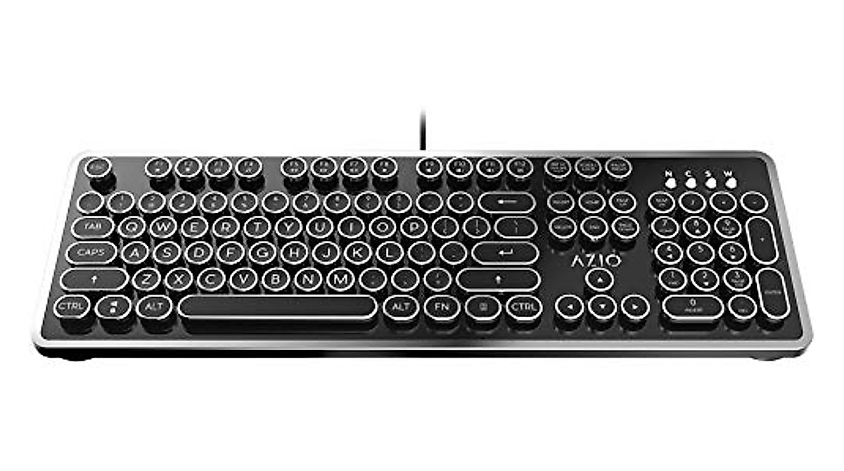 Azio Retro Mechanical Keyboard - Vintage Style for PC