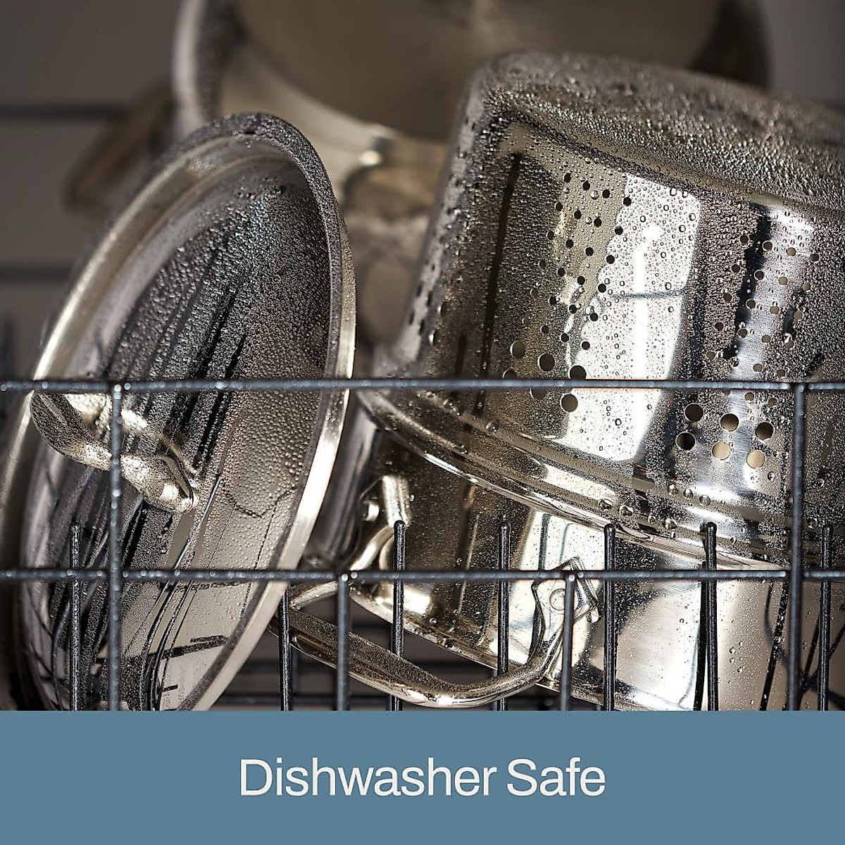 All-Clad Specialty Stainless Steel Stockpot, Multi-Pot with Strainer 3 Piece, 6 Quart Induction Oven Broiler Safe 500F Strainer, Pasta Strainer with Handle, Pots and Pans Silver