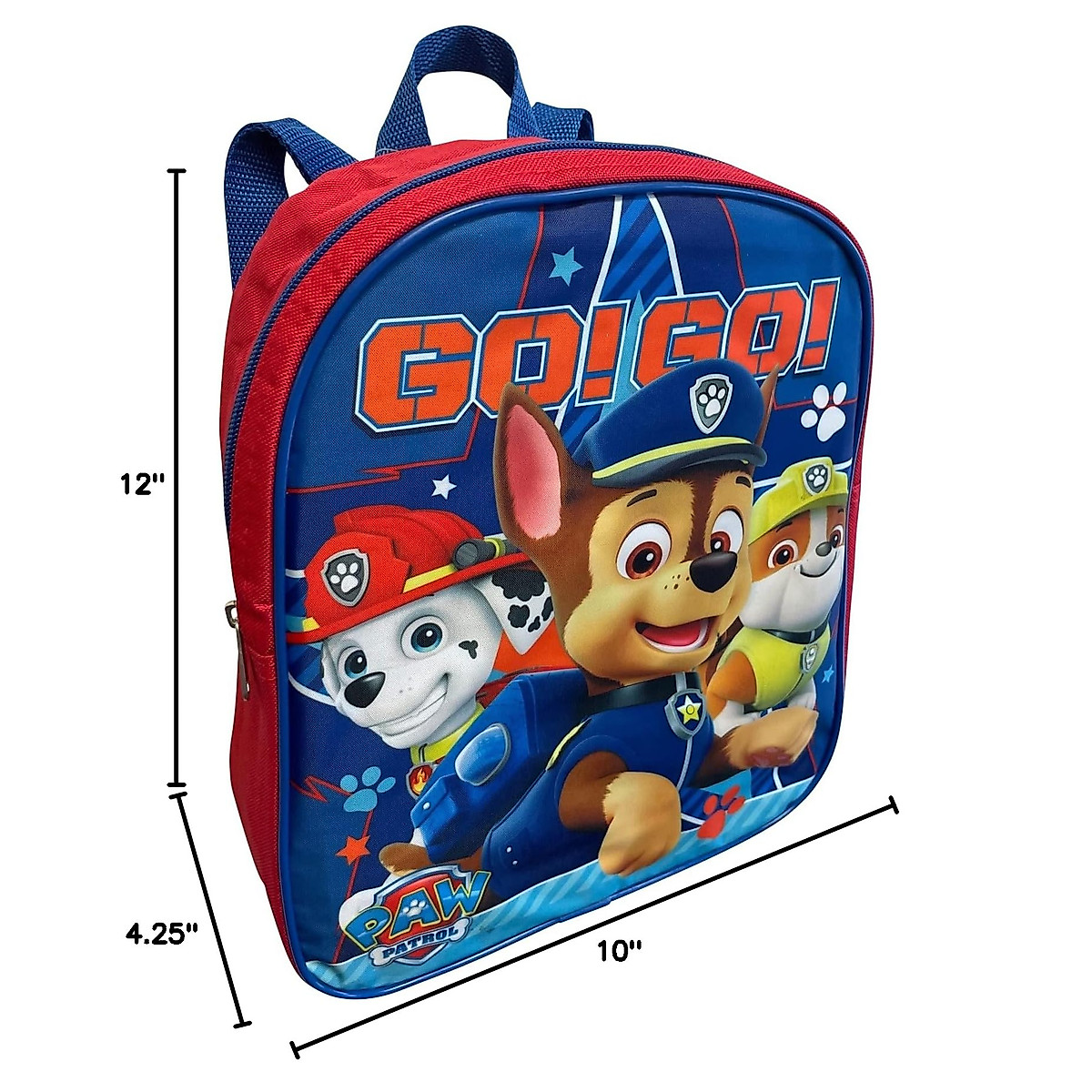 Ruz Paw Patrol Toddle Boy 12 Inch Mini Backpack (Red-Blue)