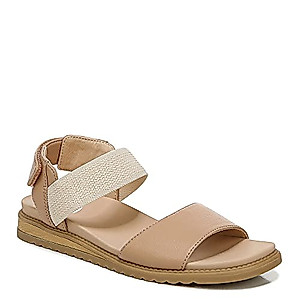Dr. Scholl's Shoes Women's Island Life Strappy Flat Sandal,Tawny Birch Smooth,7.5