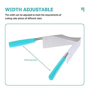 DOITOOL 4Pcs Cake Slicer Cutter, Stainless Steel Cake Server Slicer Pie Knife, Cake Lifter Tools Professional Cake Knife Pastries Divider Cake Cut Clips for Cakes Pies Bread Pizza Pastries