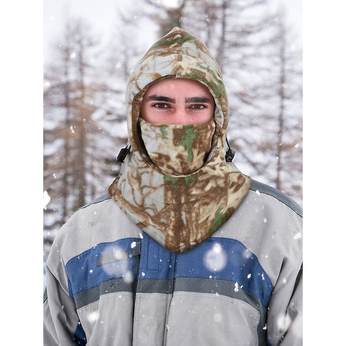 3 Pieces Camo Balaclava Face Mask Hunting Face Mask Balaclava Hats for Outdoor Sports (Marble Style, X-Large)