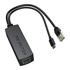 AuviPal 802.3af/at Compliant PoE Splitter (2 Pack), PoE to Micro USB 5V Power and 100Mbps Ethernet Adapter for Raspberry Pi, Fire TV Ethernet Adapter, Chromecast, Wyze Cam v2, Arlo 2 Pro, NanoPi