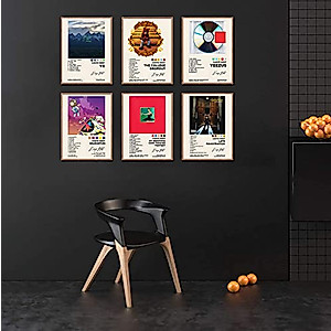 Kanye West Poster Fine Line Poster Harry's House Music Album Poster Cover Signed Limited Poster Canvas Wall Art Room Aesthetics Decor Set of 6 Unframe 8x10 inch (Kanye West Poster)