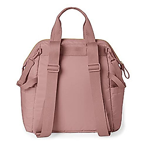 Skip Hop Diaper Bag Backpack: Mainframe Large Capacity Wide Open Structure with Changing Pad & Stroller Attachement, Dusty Rose