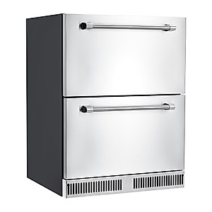 Garvee 24 inch Undercounter Refrigerator, 5.12 Cu.Ft Outdoor Fridge for Patio, Wine and Beverage Refrigerator, Drawer Refrigerator Under Counter Fridge Ideal for Home and Commercial
