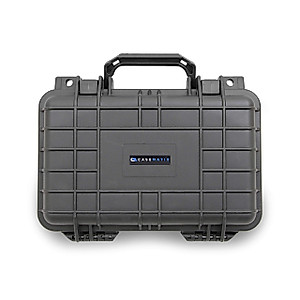 CASEMATIX Hard Gun Case for Pistols - TSA Approved Waterproof & Shockproof Gun Cases for Pistols, Compact 9mm Gun Case for Carrying Handgun with Scope and Accessories