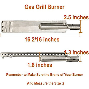 Heavy Duty Cast Stainless Steel Grill Burner 4 Set for Bull, Outdoor Premium Gas BBQ Grill Burner Replacement for Bull Cal Flame Blaze Aussie Bakers Chefs Turbo Thermos Char Broil Jenn Air Nexgrill