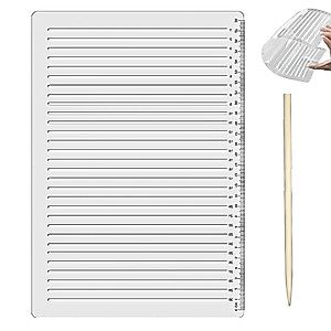 Line Stencil Straight Line Stencil 0.35inch Spacing Line Plastic Writing Guide Template Line Drawing Stencil Template for Journaling Scale Writing Ruler for Paper Card Aids