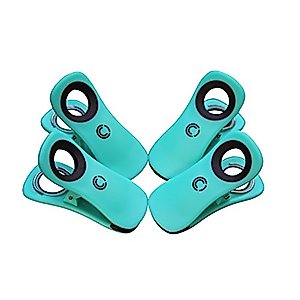 Beach Towel Clips for Pool Chairs, Beach Chairs and Cruise Ship are Vacation Essentials - 3” No Rust Stainless Steel, Premium Durability and Unmatched Quality Keeps Towel From Blowing Away (Turquoise)
