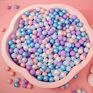 Heopeis Ball Pit Balls - 100pcs Plastic Balls Ocean Balls Crush Proof Balls Children's Toy Balls Toy Balls for Boys Girls Tents Tunnels Playpen Playhouse Birthday Party Decoration.