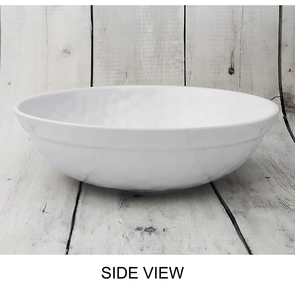 KX-WARE Melamine Serving Bowls - 2pcs 11inch Larger Salad Bowls/Mixing Bowls,White Color| Break-resistant 100% Melamine Bowls | Dishwasher Safe,BPA Free