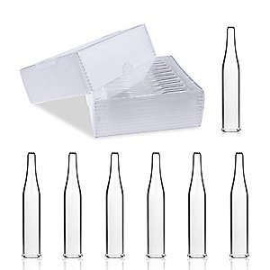 PEKYBIO Vial Insert, 6x31 mm Clear Glass Insert Conical Base, Volume 300 ul, Pack of 100