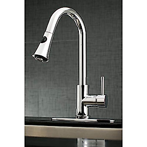 Kingston Brass Gourmetier LS8721DL Concord Single-Handle Pull-Down Kitchen Faucet, Polished Chrome, 8-3/8 inch in Spout Reach