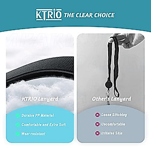 KTRIO 10 Pack Lanyards with ID Badge Holder, Breakaway Flat Polyester Lanyard with Clear ID Holder, Name Tag Badge Holder for Office, School and Nurses