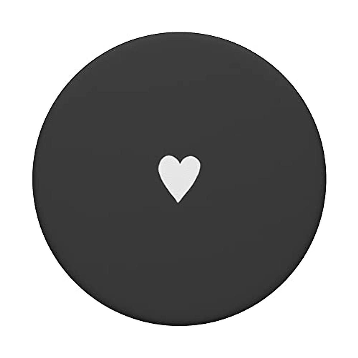 Anthracite Hand Drawn Heart Minimalist Minimalistic Art PopSockets Swappable PopGrip
