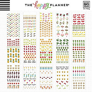me & my BIG ideas Sticker Value Pack for Classic Planner - The Happy Planner Scrapbooking Supplies - Food Theme - Multi-Color & Gold Foil - Great for Projects & Albums - 30 Sheets, 1551 Stickers