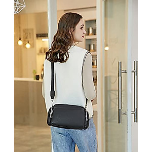 Small Crossbody Bags for Women Trendy - Fanny Packs Wide Strap Ladies Shoulder Handbags Crossbody Purse with Multi Pockets