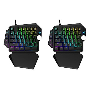 SOLUSTRE 2pcs gaming keyboard one LED keyboard right hand keyboard wired number pad for laptop 1 handed keyboard Electronic Keyboard mechanical keyboards Wired USB Keyboard abs Saders small
