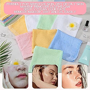 Newwiee 40 Pcs Wash Cloth Bulk Cotton Bath Hand Face Washcloths Soft Quick Drying Towel for Women Bathroom Washing Body Viscose Fiber Multipurpose Fingertip Rags(Vivid Color,12 x 12 Inch)
