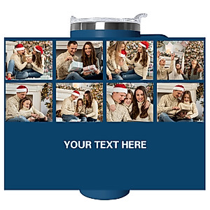 Personalized Gifts Custom Tumbler with Straw 40 Oz Customized Stainless Steel Insulated Travel Cup Add Name,Photo,or Logo,Custom Travel Coffee mug,Personalized Photo Gifts for Women Men