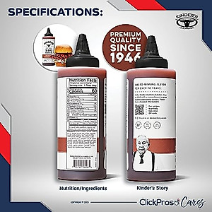 Kinder's Hickory Brown Sugar BBQ Sauce 2 Pack Bundle I Barbecue Sauce Variety Pack Includes ClickPros Exclusive “BBQ Master’s” Guide and Bottle Opener (4 Items)!