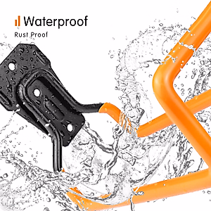 NEO-TEC Garden Hose Reel Heavy Duty Hose Holder Durable Water Hose Hook Wall Mounted w/Screw up to 100ft 1pc Orange