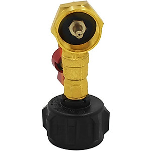 MENSI Elbow Design QCC Type 1 Propane Refill Adapter with 3 Pieces of Bottle Thread Protection Cap Refiller Kit for 1 Pound Disposal Bottle