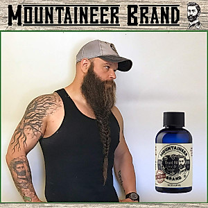 Mountaineer Brand Beard Oil - WV Lime & Sage Scent - 100% Natural Conditioner and Softener For Men - Hydrates and Moisturizes for Beard Growth - Treats Dry Itchy Beards - 2oz