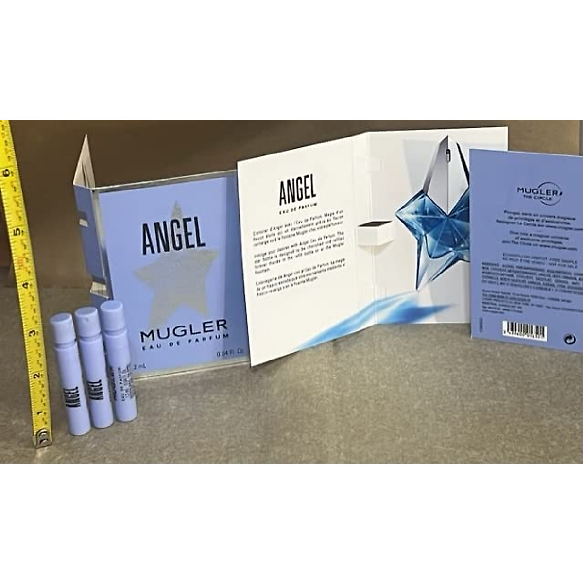 3 Thierry Mugler Angel EDP 1.2 Ml/0.04 Oz Each Spray Sample Perfume Travel Vial Lot