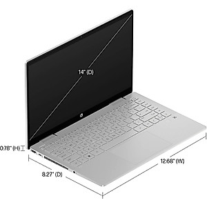 HP 2023 Newest Pavilion x360 Laptop, 2-in-1 14 inch FHD IPS Touch Screen, 10 Core Intel Core i5-1235U, 8GB RAM, 512GB SSD, Backlit Keyboard, Fingerprint Reader, Windows 11 Home, Bundle with JAWFOAL