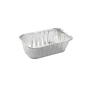 Waytiffer 50 Pack 1Lb mini Loaf Pans Heavy Duty Disposable Aluminum Foil Bread Tins Standard Size - 6" X 3.5" X 2.5" Oven Safe Sturdy Small Bread Tin Pans-1 Pound Loaf Pans