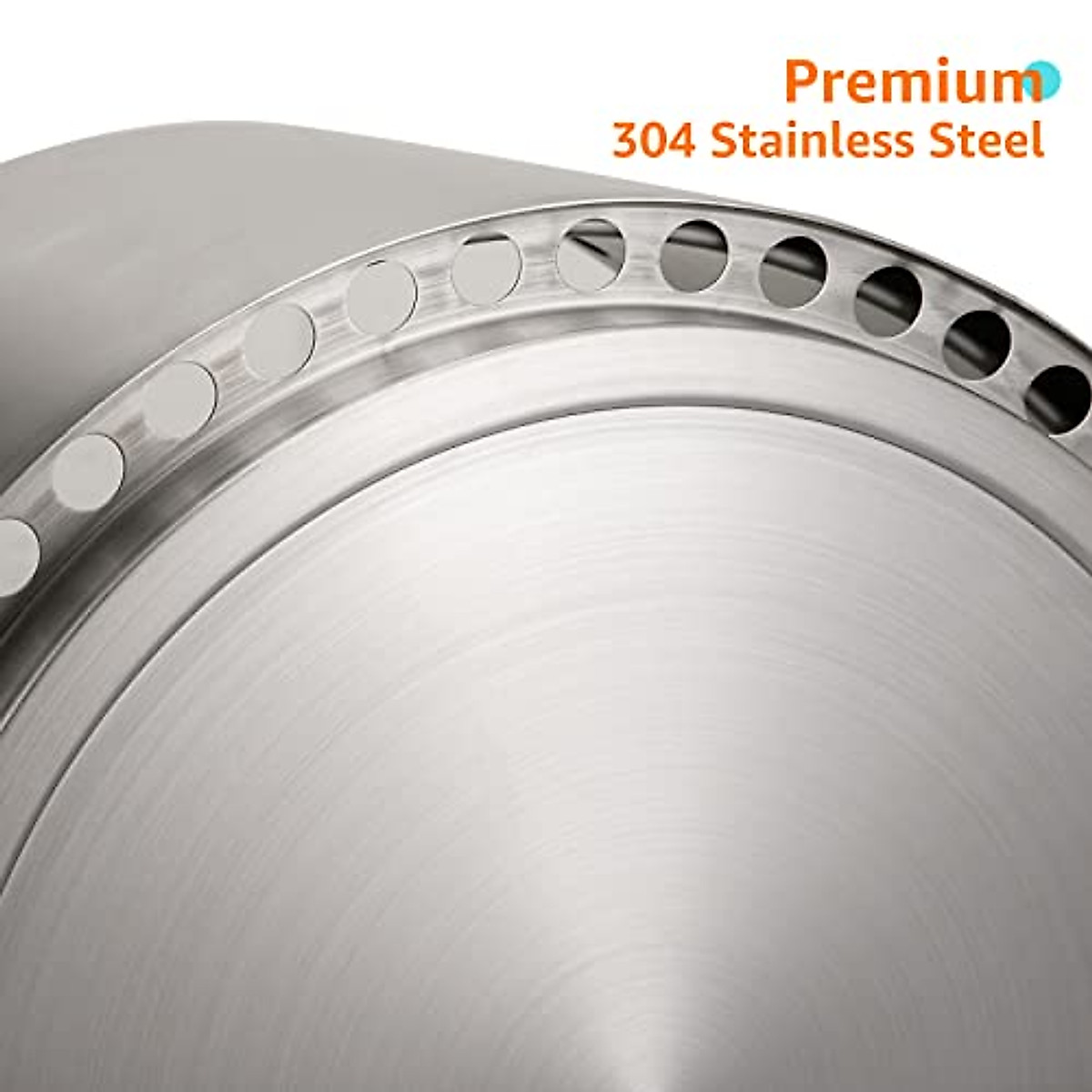 Overmont 19.5" Bonfire Fire Pit with Cover Bag, Smokeless Stove for Outdoor Stainless Steel Wood Burning Fireplaces with Removable Ash Pan