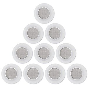 Black 20 pcs Silicone Washer Silicone Filter Gasket for Shower Head Water tap Faucet (White 10 Pcs)
